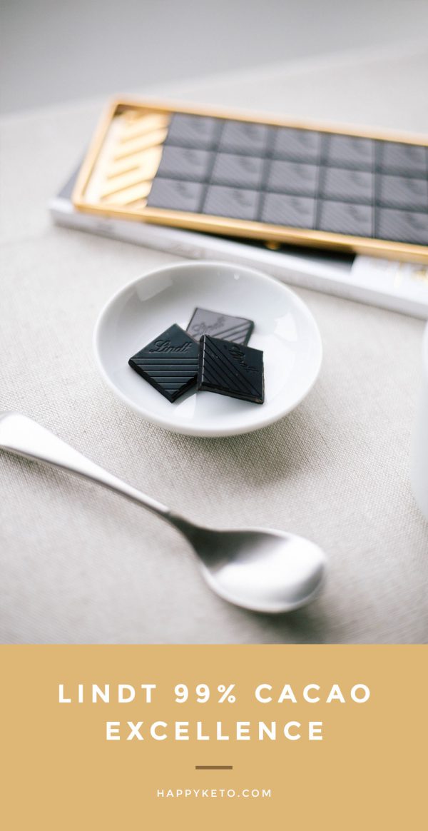 Lindt 99% Cacao Excellence Chocolate Bar - Happy Keto
